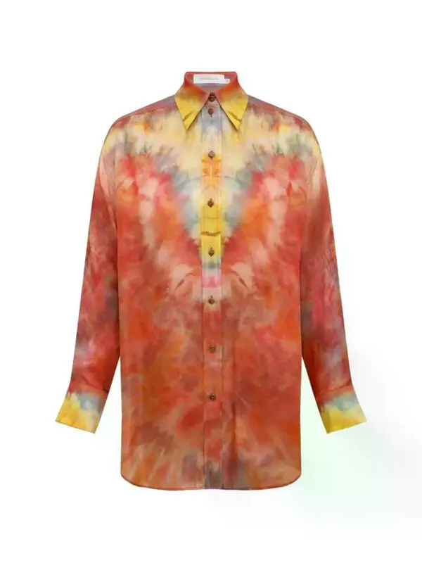 Zimmermann Alchemy Tie-dye Shirt - Orange