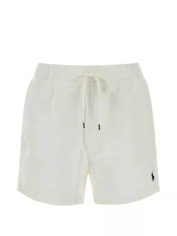 Polo Ralph Lauren Drawstring-waist Linen Shorts - White