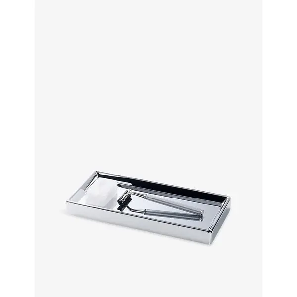 DECOR WALTHER Classic Brass Bathroom Tray - Chrome