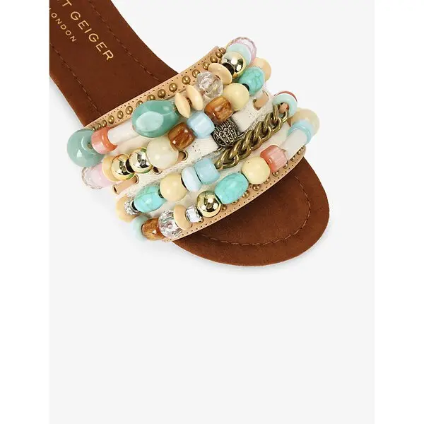 Kurt Geiger Southbank Beaded Flat Sandals