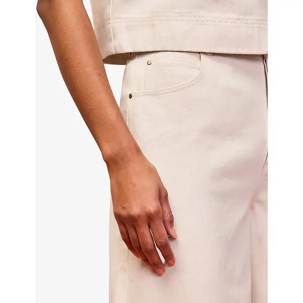 RO&ZO Wide-leg Mid-rise Denim Jeans