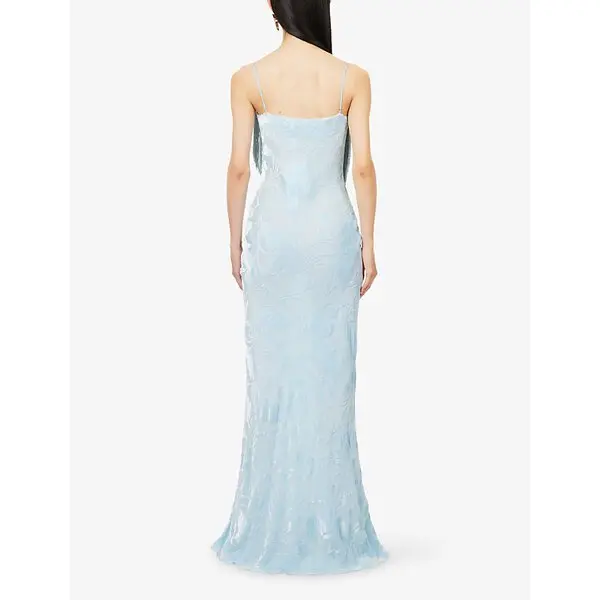 RAT AND BOA Inaya Devoré-print Woven Maxi Dress
