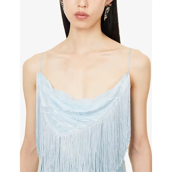 RAT AND BOA Inaya Devoré-print Woven Maxi Dress