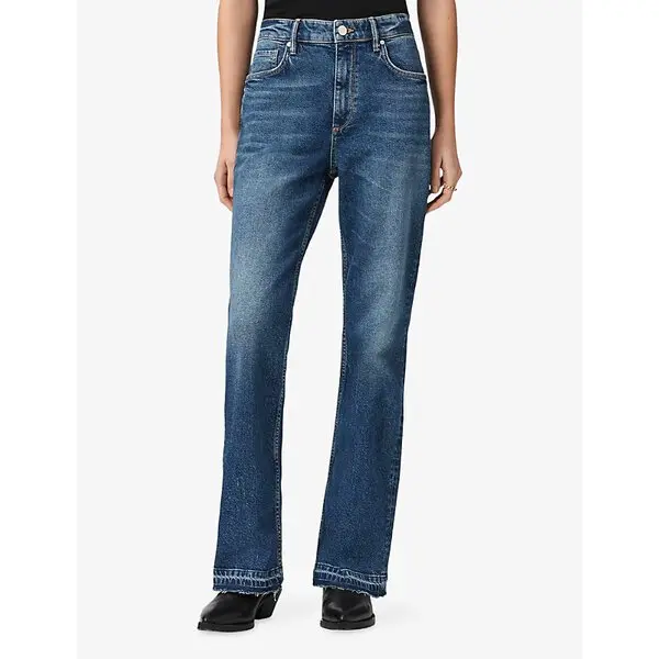 ALLSAINTS Fable Bootcut Mid-rise Stretch-denim Jeans - Mid Indigo