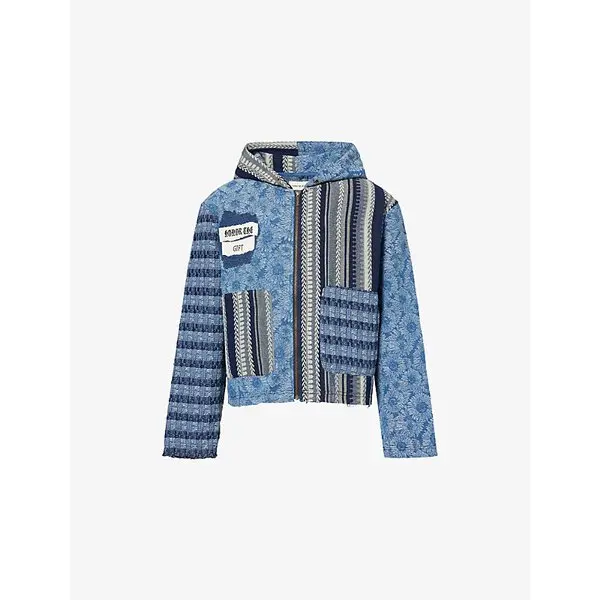 HONOR THE GIFT Indigo Tapestry Cotton-blend Hoody