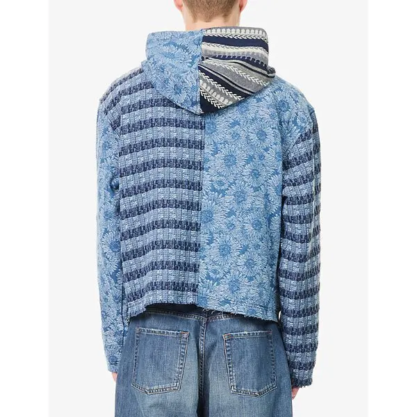 HONOR THE GIFT Indigo Tapestry Cotton-blend Hoody