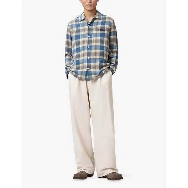 ALLSAINTS Alta Logo-embroidered Checked Cotton Shirt