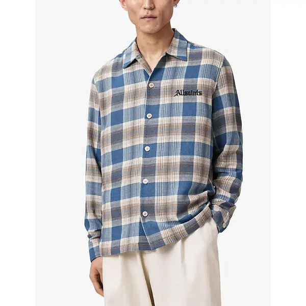 ALLSAINTS Alta Logo-embroidered Checked Cotton Shirt