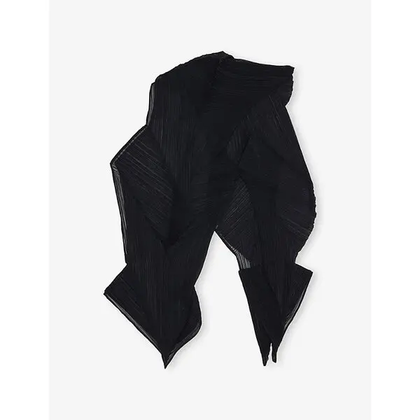 Issey Miyake Zigzag Pleated Woven Scarf