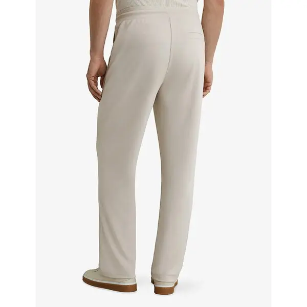 REISS Lennox Drawstring-waist Linen-blend Trousers