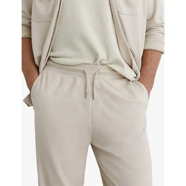 REISS Lennox Drawstring-waist Linen-blend Trousers