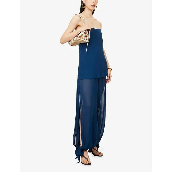 RAT AND BOA Insignia Sheer Woven Jumpsuit