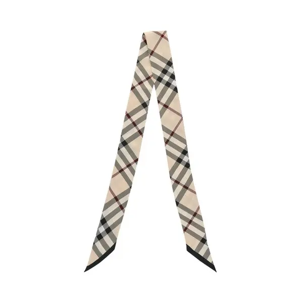 Burberry Large Vintage Check Silk Scarf 'stone - Grey