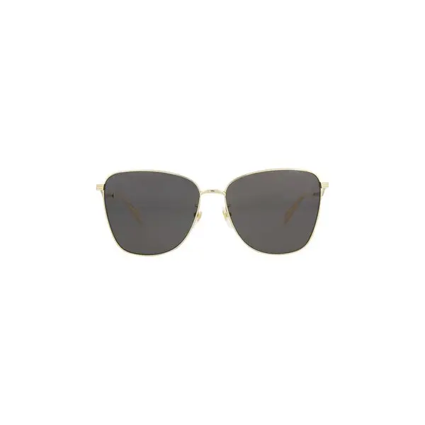 Gucci Square Frame Metal Sunglasses - Gold
