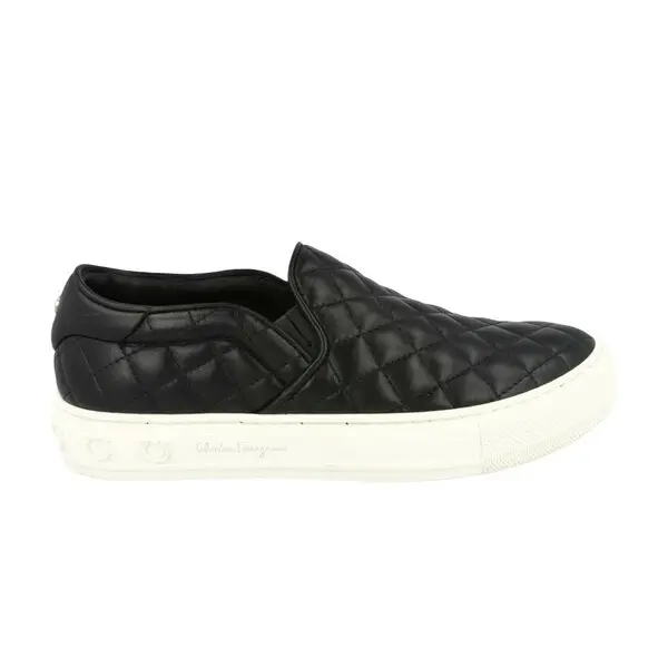 FERRAGAMO Quilted Slip-on Sneakers - Black