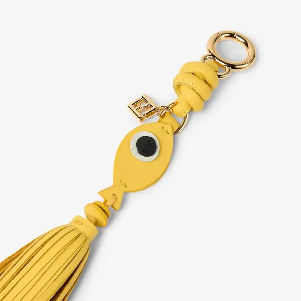 Fendi Fish Charm With Knotted Leather Strap