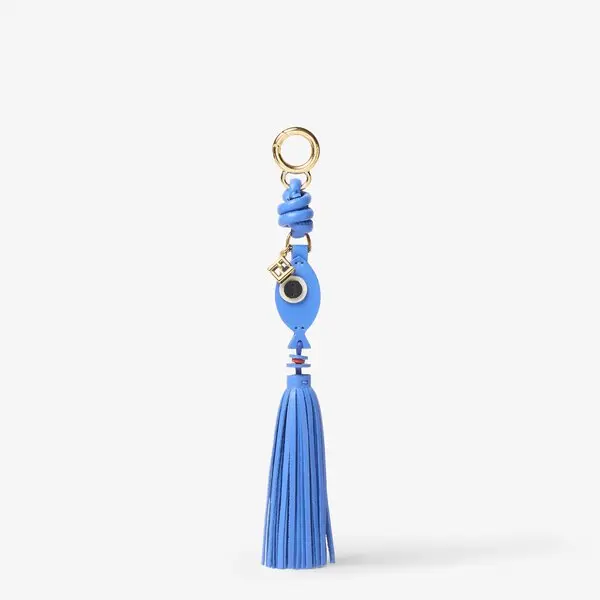 Fendi Fish Charm With Leather Tassel - Blue