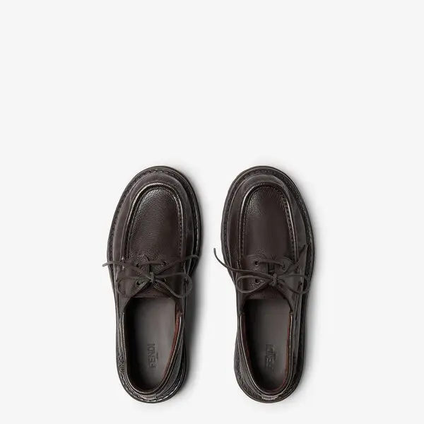 Fendi Pequin Lace-up Boat Shoes