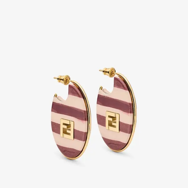 Fendi Oval Hoop Earrings