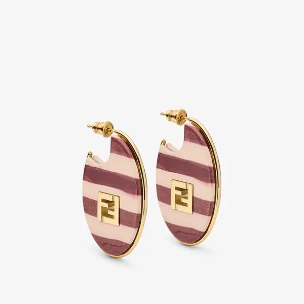 Fendi Oval Hoop Earrings