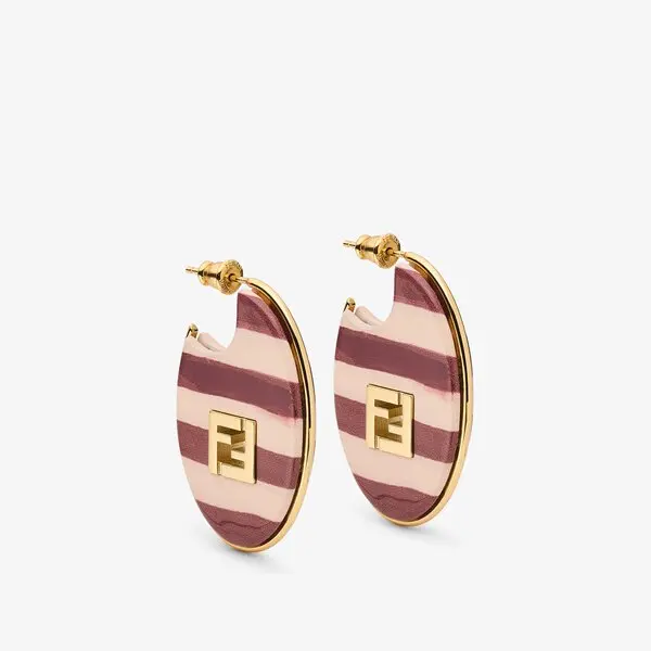 Fendi Oval Hoop Earrings - Multicolour