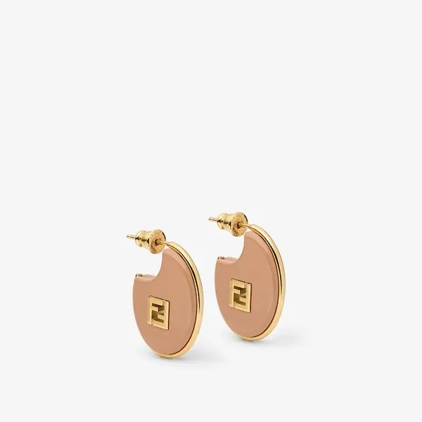 Fendi Ff Logo Hoop Earrings