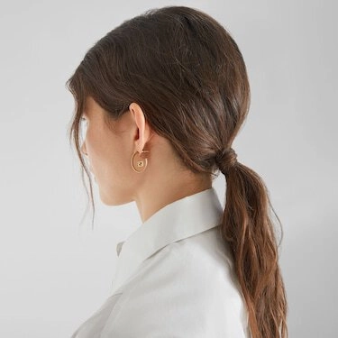 Fendi Ff Logo Hoop Earrings