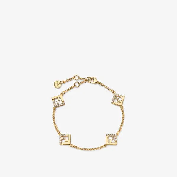 Fendi Ff Motif Bracelet - Gold