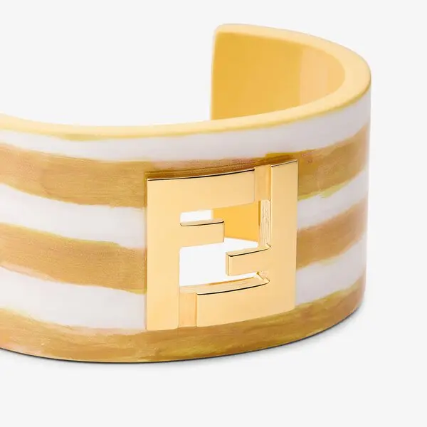 Fendi Ff Logo Resin Bracelet