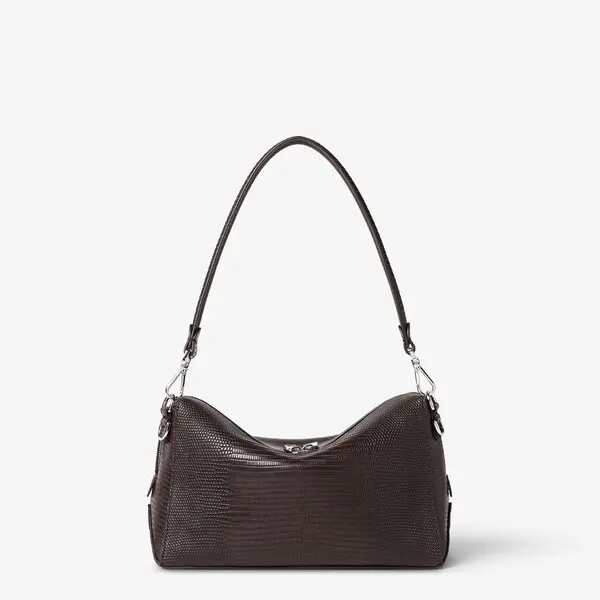 Fendi Lui Medium Bag In Lizard Leather - Brown