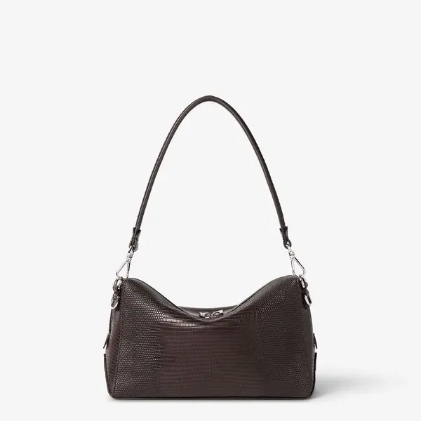 Fendi Lui Medium Bag In Lizard Leather - Brown