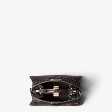 Fendi Peekaboo Iseeu Petite Bag In Hagfish Leather With Chevron Motif