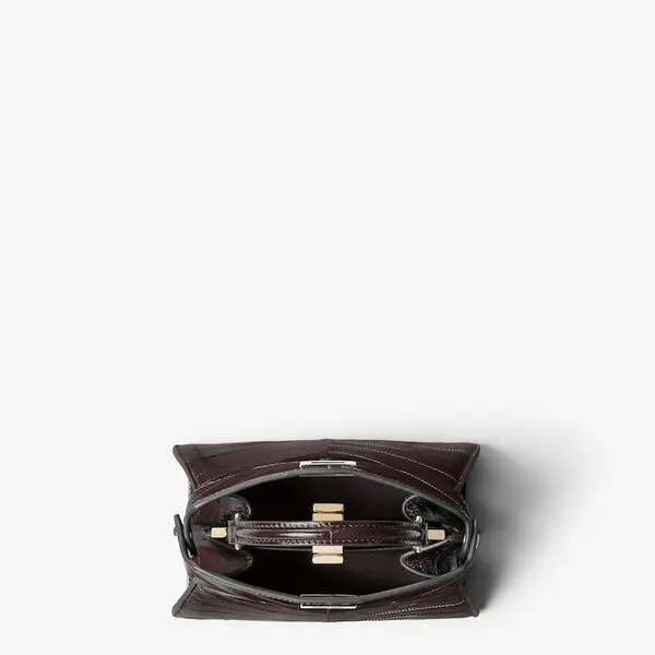 Fendi Peekaboo Iseeu Petite Bag In Hagfish Leather With Chevron Motif