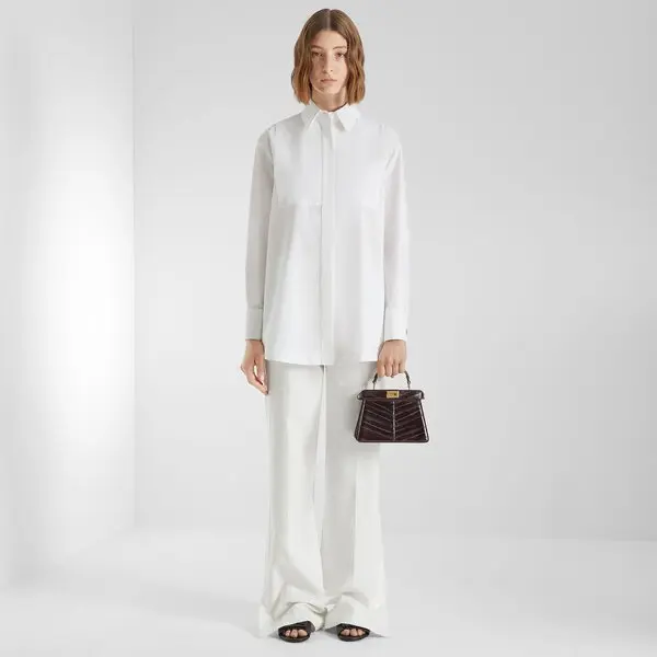 Fendi Peekaboo Iseeu Petite Bag In Hagfish Leather With Chevron Motif