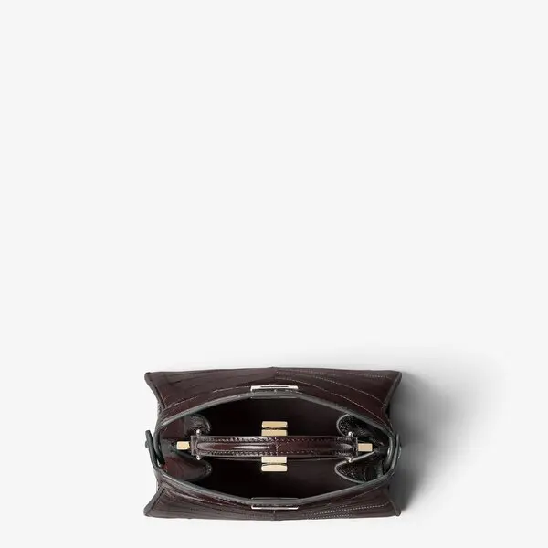 Fendi Peekaboo Iseeu Petite Bag In Hagfish Leather With Chevron Motif