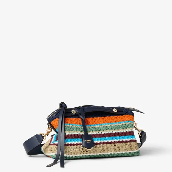 Fendi By The Way Soft Medium Bag In Raffia-effect And Cotton