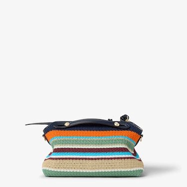 Fendi By The Way Soft Medium Bag In Raffia-effect And Cotton