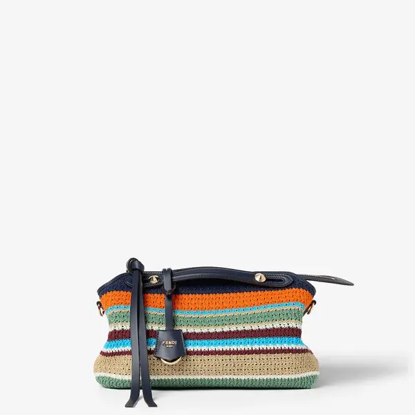 Fendi By The Way Soft Medium Bag In Raffia-effect And Cotton