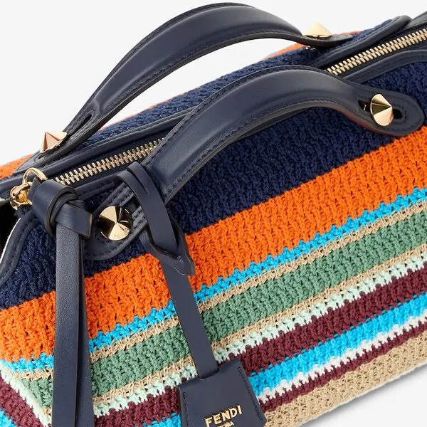 Fendi By The Way Soft Medium Bag In Raffia-effect And Cotton