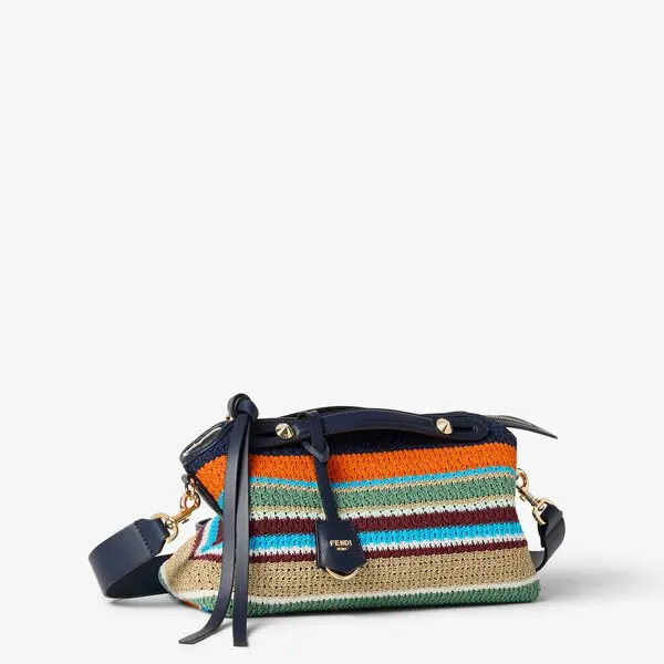 Fendi By The Way Soft Medium Bag In Raffia-effect And Cotton