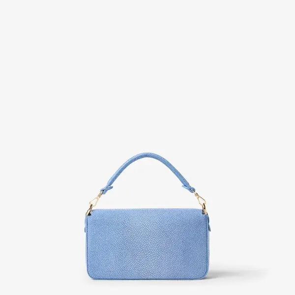 Fendi Baguette Mini In Periwinkle Blue Stingray Leather