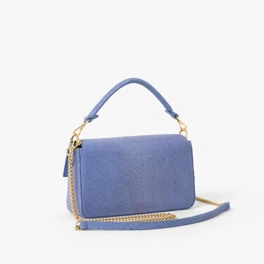 Fendi Baguette Mini In Periwinkle Blue Stingray Leather