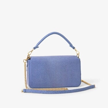 Fendi Baguette Mini In Periwinkle Blue Stingray Leather
