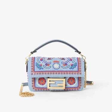 Fendi Baguette Mini Bag - Light Blue
