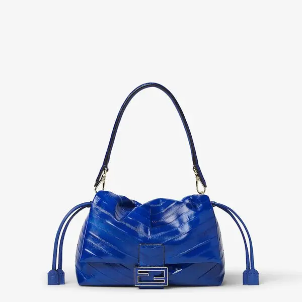 Fendi Mamma Baguette Medium Electric Hagfish Leather Bag