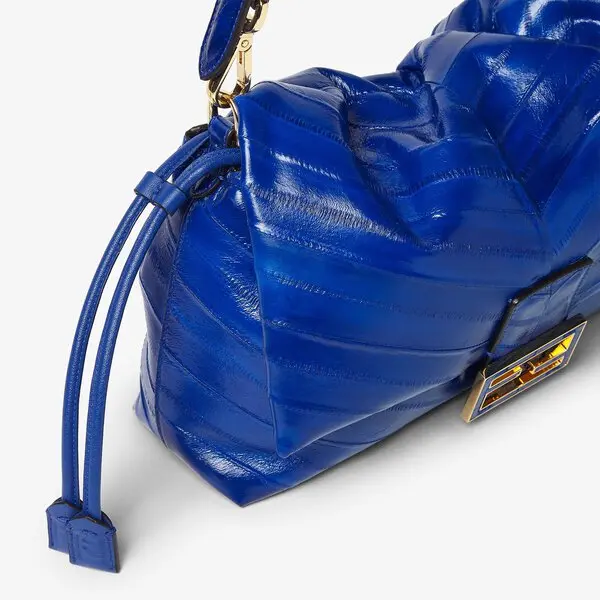 Fendi Mamma Baguette Medium Electric Hagfish Leather Bag