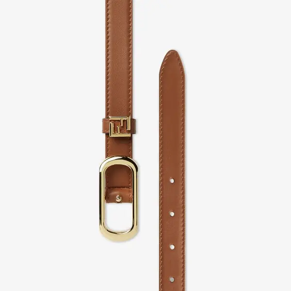 Fendi Ff Logo Leather Belt