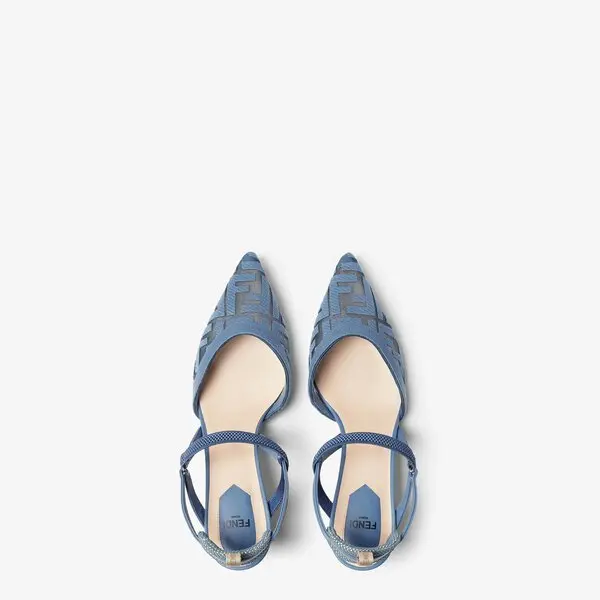 Fendi Colibrì Lite Mesh Slingbacks With Ff Embroidery