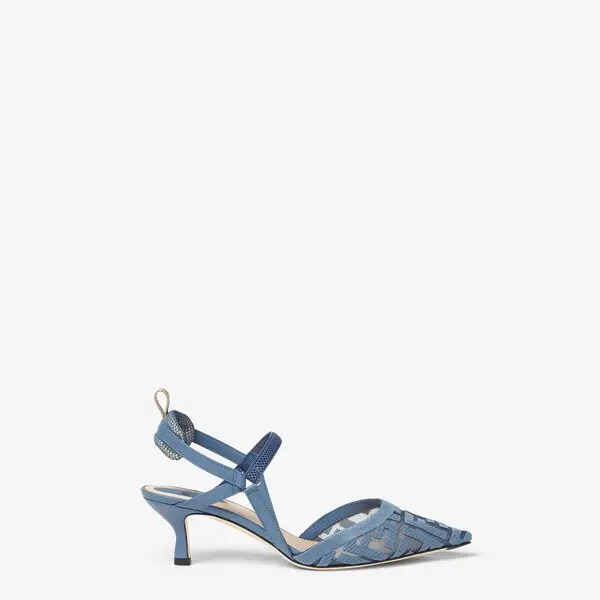 Fendi Colibrì Lite Slingback Flats - Light Blue