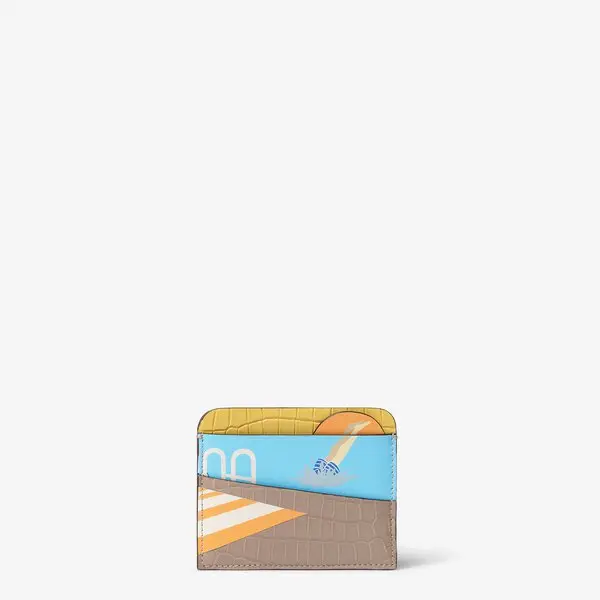 Fendi Postcards Card Case - Multicolour
